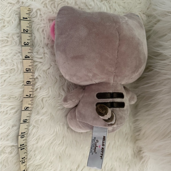 Sanrio | Toys | Rare Pusheen Hello Kitty Plush Toy With Pink Bow | Poshmark